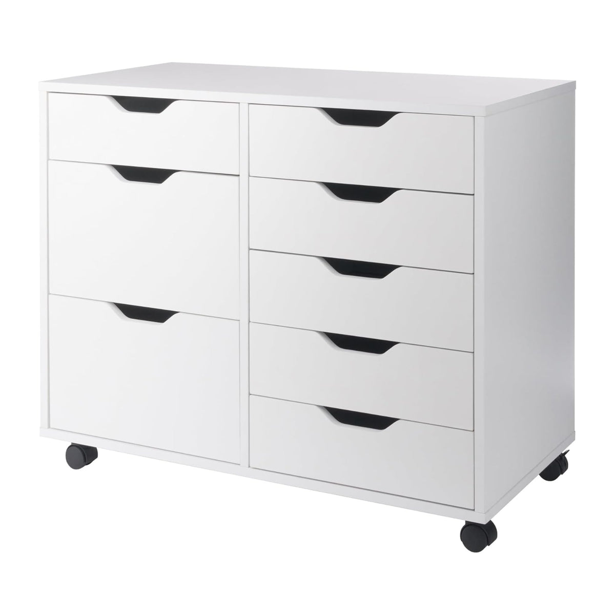 Oakestry Halifax Storage Mobile Cabinet White Home Office Organizer ...