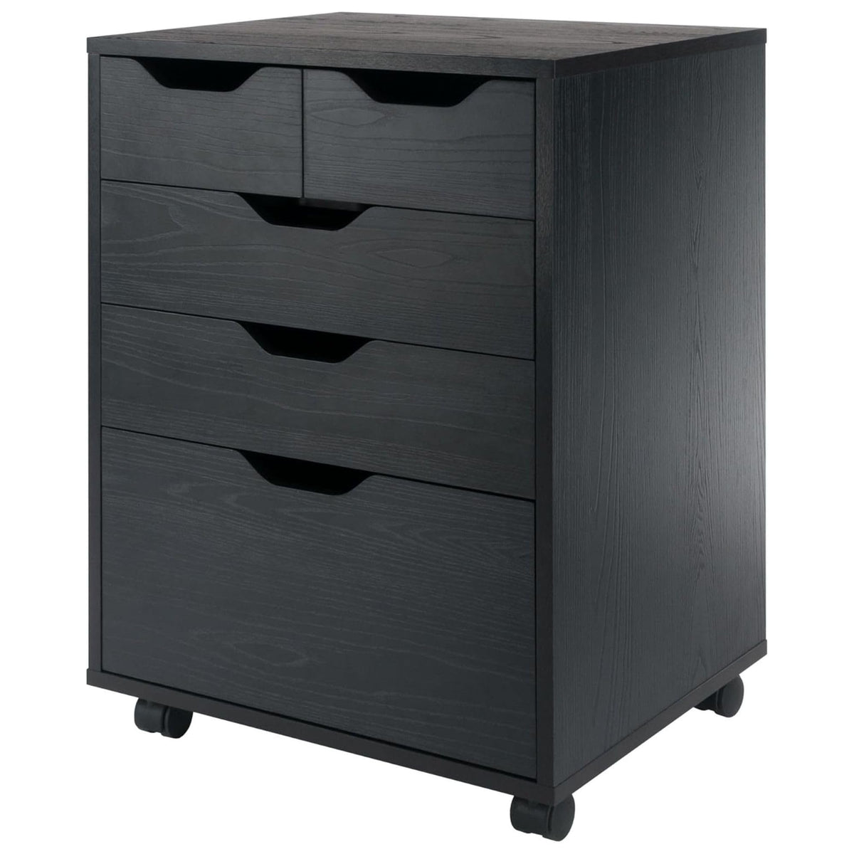 Oakestry Halifax Mobile Storage Cabinet with Bins and Drawers, Rolling ...